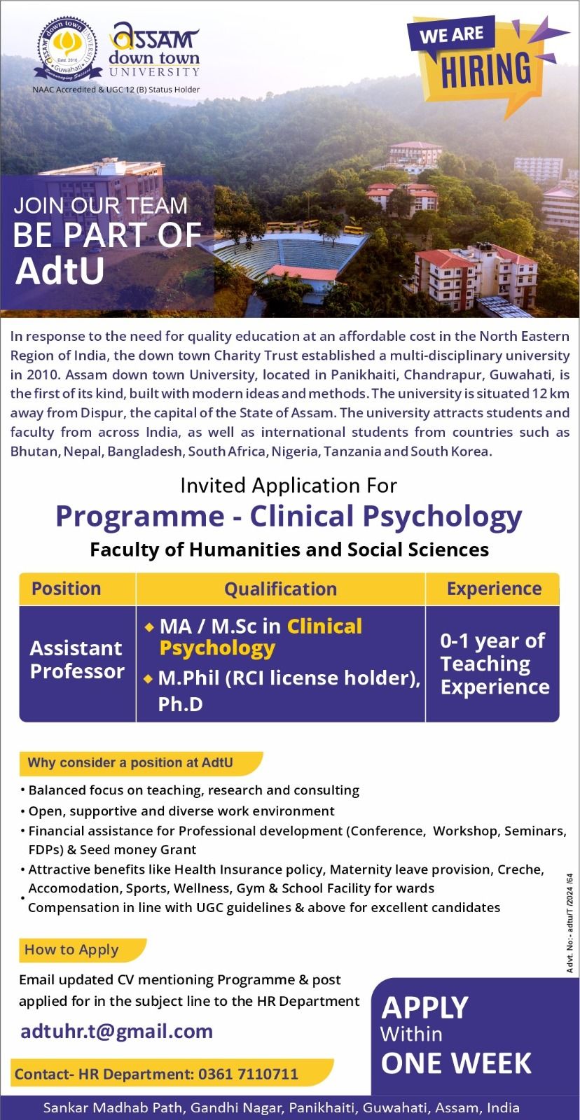 Career | Assam down town University