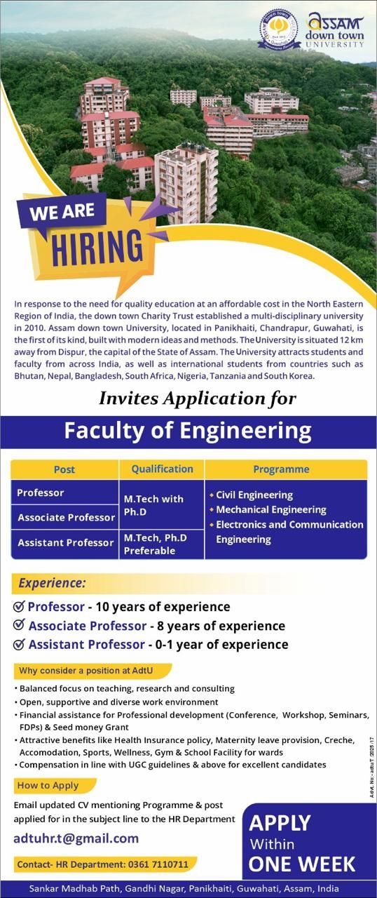 Career | Assam down town University